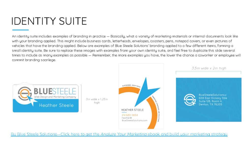 Style Guide Template and Brand Board - Blue Steele Solutions