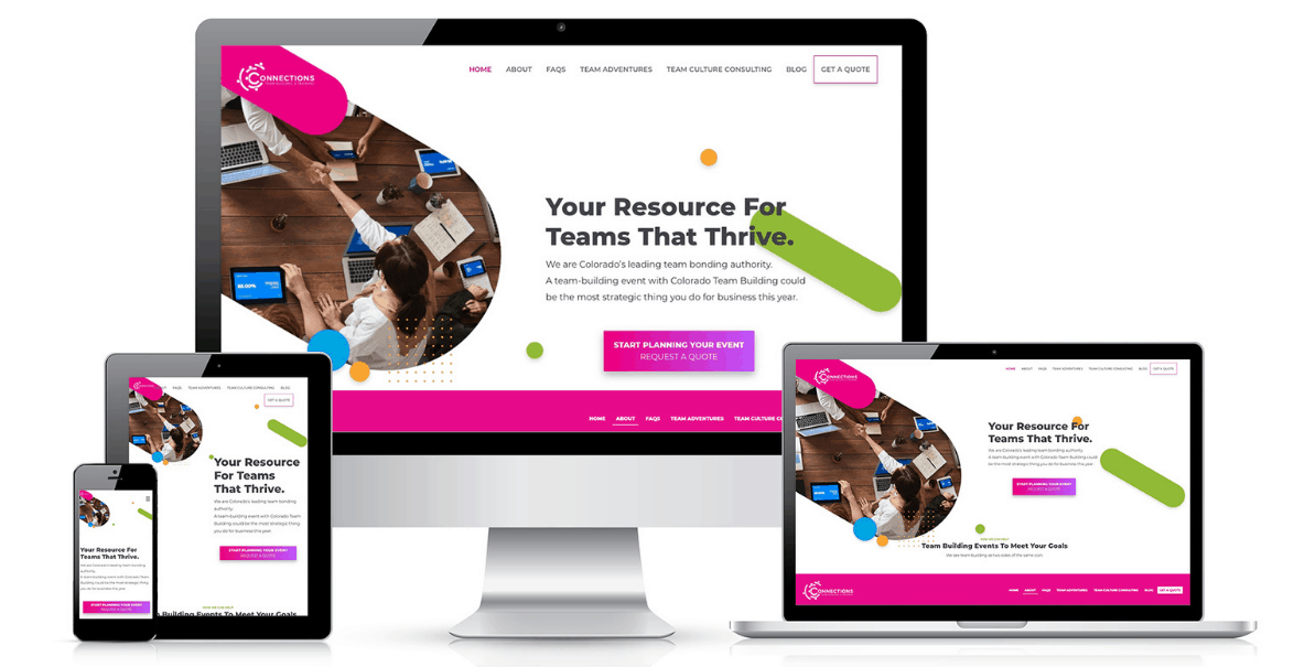 Rebranding & Website Design — Connections Team Building - Blue Steele ...